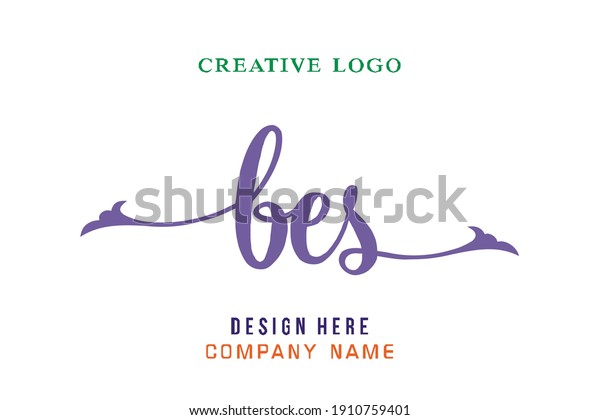 Bes Lettering Logo Simple Easy Understand Stock Vector (Royalty Free ...