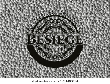 Besiege Black Emblem Grey Bubbles Background Stock Vector (Royalty Free ...