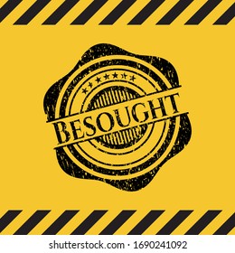 Besought Inside Warning Sign Black Grunge Stock Vector (Royalty Free ...