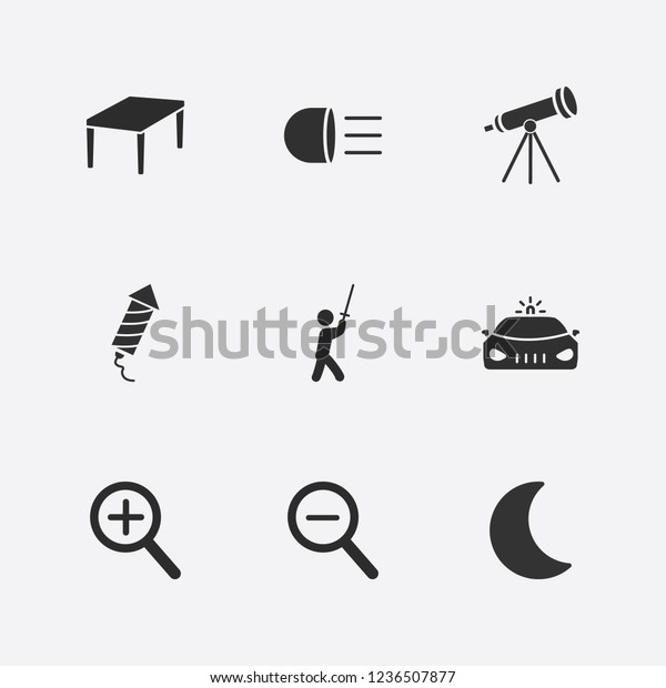 Best 9 Dark Icon Set Police Stock Vector (Royalty Free) 1236507877 ...