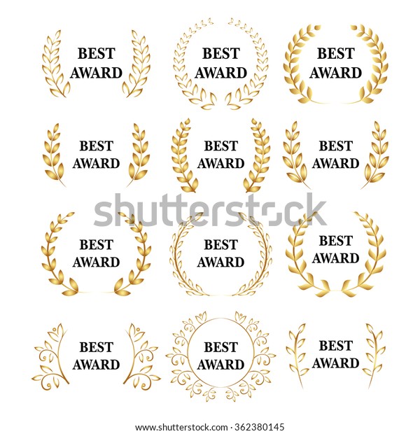Best Award Vector Gold Award Laurel Stock Vector (Royalty Free ...