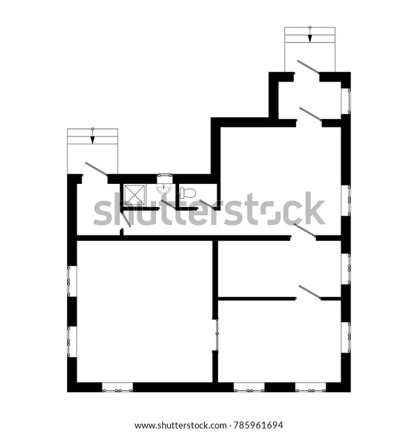 Best Black White Ground Plan Modern Stock Vector (Royalty Free ...