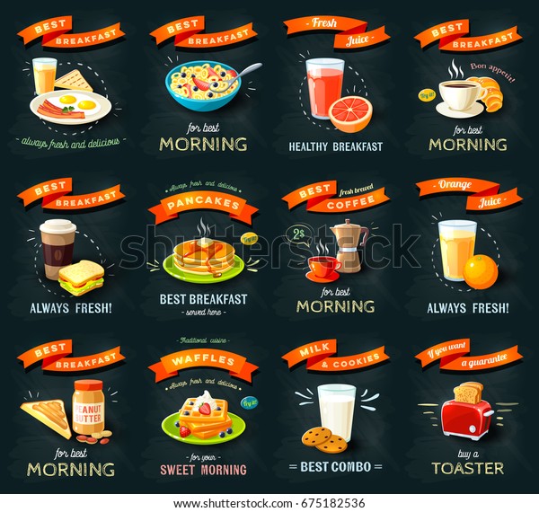 Best Breakfast Chalkboard Restaurant Menu Sign Stock Vector (Royalty ...