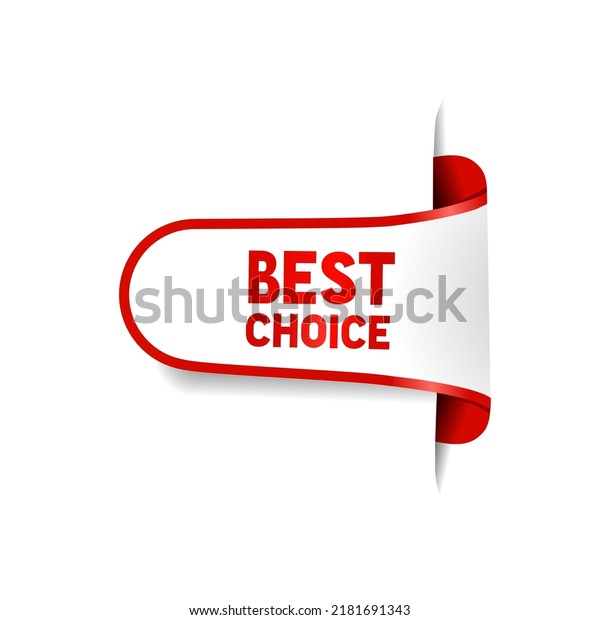 Best Choice Banner Vector Label Isolated Stock Vector (Royalty Free ...