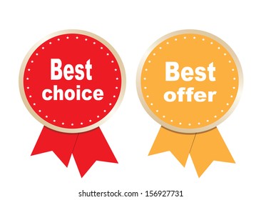 Best Choice Best Offer Labels Stock Vector (Royalty Free) 156927731 ...