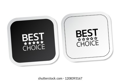 Best Choice Stickers Stock Vector (Royalty Free) 1265436949 | Shutterstock
