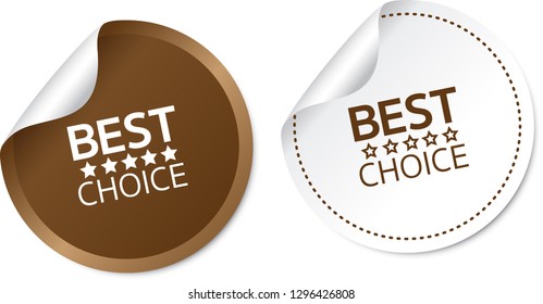 Best Choice Stickers Stock Vector (Royalty Free) 1296426808 | Shutterstock