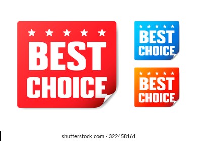 Best Choice Stickers Stock Vector (Royalty Free) 322458161 | Shutterstock