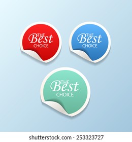 Best Choice Vector Stickers Stock Vector (Royalty Free) 253323727 ...
