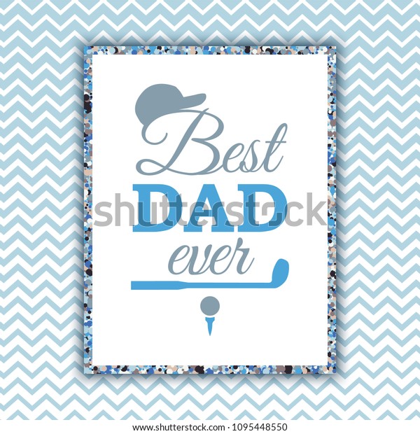 Best Dad Ever Banner Golf Elements Stock Vector (Royalty Free ...