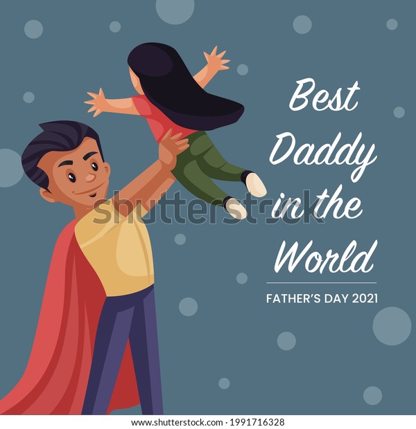 Best Daddy World Banner Design Template Stock Vector (Royalty Free ...
