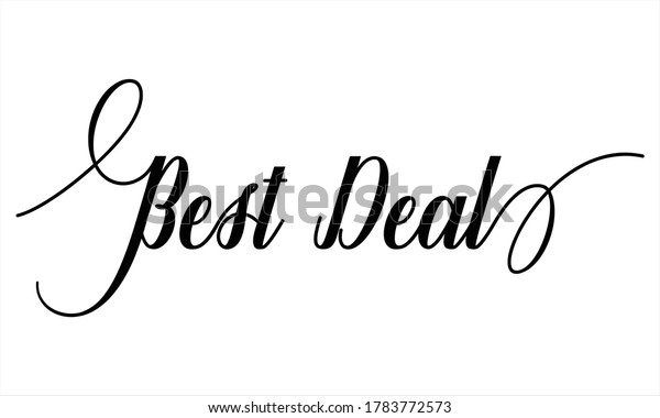 Best Deal Calligraphic Script Typography Cursive Stock Vector (Royalty ...