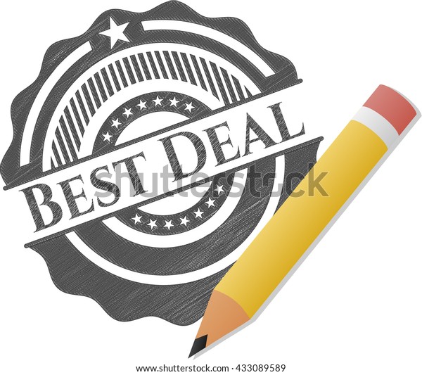 Best Deal Draw Pencil Effect Stock Vector (Royalty Free) 433089589 ...