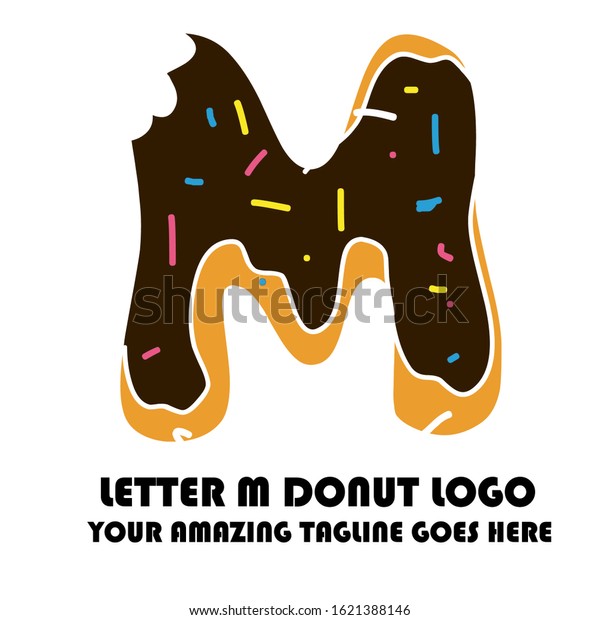 Best Delicious Letter M Donuts Shop Stock Vector (Royalty Free ...