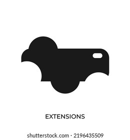 Best Extensions Icon Vector Symbol Illustration Stock Vector (Royalty ...