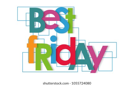Best Friday Vector Letters Stock Vector (Royalty Free) 1055724080 ...