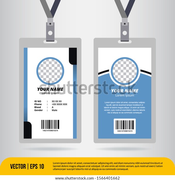 Best Id Card Design Template Sutiable Stock Vector (Royalty Free ...