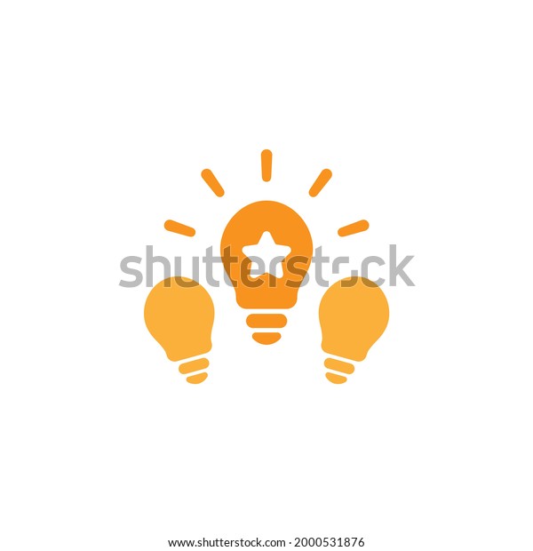 Best Idea Sign Orange Bulb Rays Stock Vector (Royalty Free) 2000531876 ...