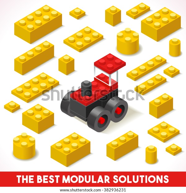 Best Modular Solutions Ads Isometric Basic Stock Vector (Royalty Free ...