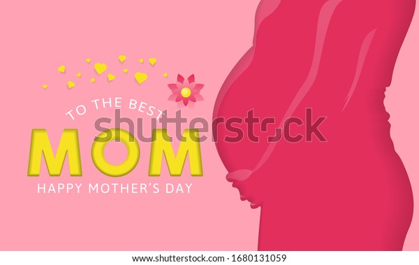 Best Mom Background Paper Cut Template Stock Vector (Royalty Free ...