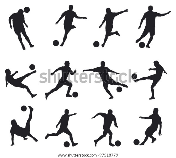 Best Movements Soccer Player Stock Vector (Royalty Free) 97518779