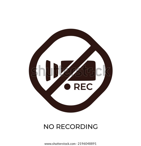 Best No Recording Vector Icon Prohibited Stock Vector (Royalty Free ...