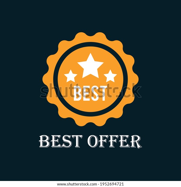 Best Offer Logo Design Concept Vector Stock Vector (Royalty Free ...