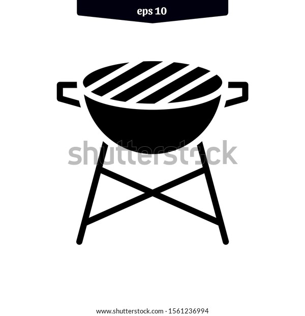 Best Outdoor Grill Vector Icon Illustration Stock Vector (Royalty Free ...