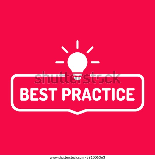 Best Practice Badge Bulb Icon Flat Stock Vector (Royalty Free ...
