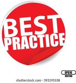 Best Practice Red Label Sign Stickers Stock Illustration 393195526 ...