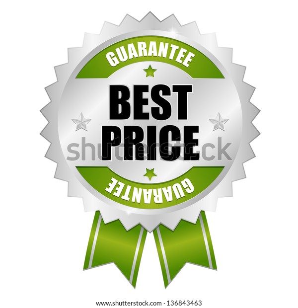 Best Price Guarantee Button Green 스톡 벡터(로열티 프리) 136843463