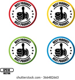 Best Product Button Label Sign Vector Stock Vector (Royalty Free ...