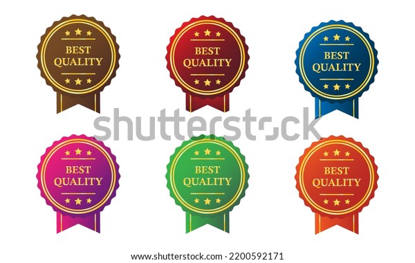 Best Quality Badge Label Badge Multiple Stock Vector (Royalty Free ...
