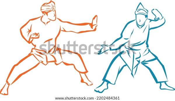 Best Silat Artwork Suit Logo Club Stock Vector (Royalty Free ...