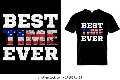 Best Time Evertime Usa Flag T Stock Vector (Royalty Free) 1719191455 ...
