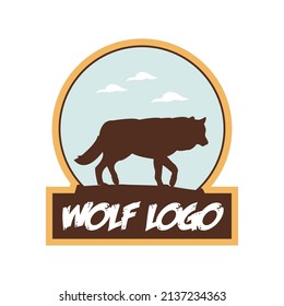 Best Wolf Vintage Flat Logo Stock Vector (Royalty Free) 2137234363 ...