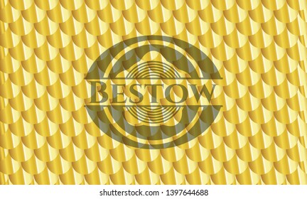 Bestow Gold Emblem Scales Pattern Vector Stock Vector (Royalty Free ...