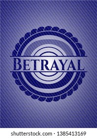 Betrayal Emblem Denim Texture Vector Illustration Stock Vector (Royalty ...