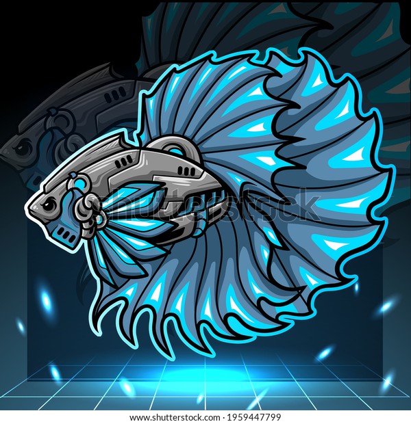 Betta Fish Robot Mascot Esport Logo Stock Vector (Royalty Free ...