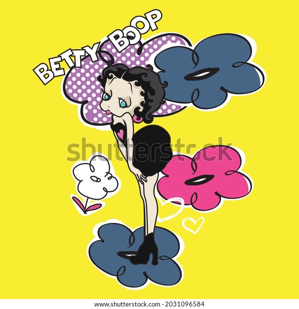 Betty Boop Cartoon Vector Design Decorated Stock Vector (Royalty Free ...