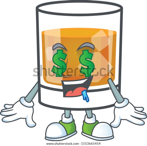 Beverage Cold Whiskey Cartoon Character Isolated Stock Vector (Royalty ...