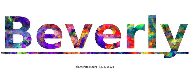 Beverly Colorful Typography Text Banner Vector Stock Vector (Royalty ...