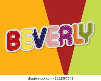 Beverly Letters Banner Border Stitches Stock Vector (Royalty Free ...