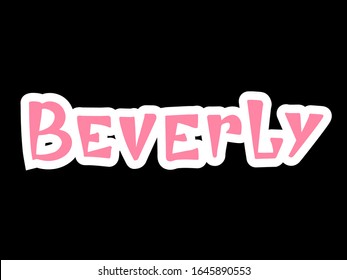 Beverly Womans Name Hand Drawn Lettering Stock Vector (Royalty Free ...