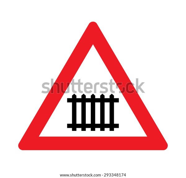 Beware Barrier Warning Traffic Signs Stock Vector (Royalty Free ...