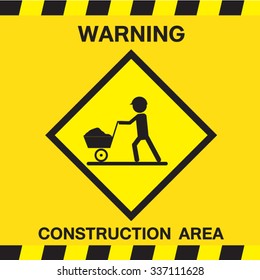 Beware Construction Signs Stock Vector (Royalty Free) 337111628 ...