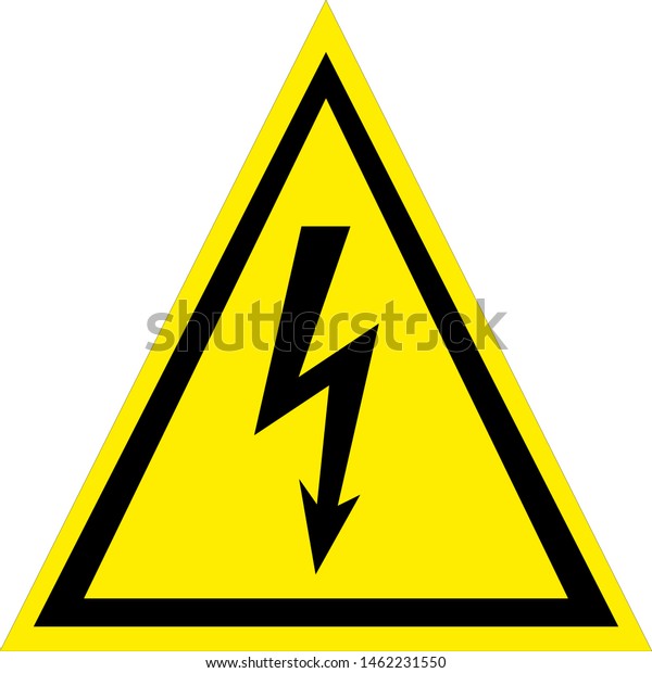 Beware Electricity Symbol Signvector Illustration: vector de stock ...