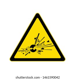 Beware Explosive Material Sign Hazard Warning Stock Vector (Royalty ...