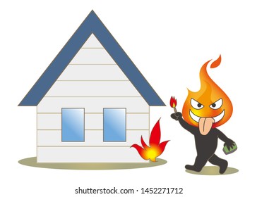 Beware Fire Arsonist Housing Stock Vector (Royalty Free) 1452271712 ...
