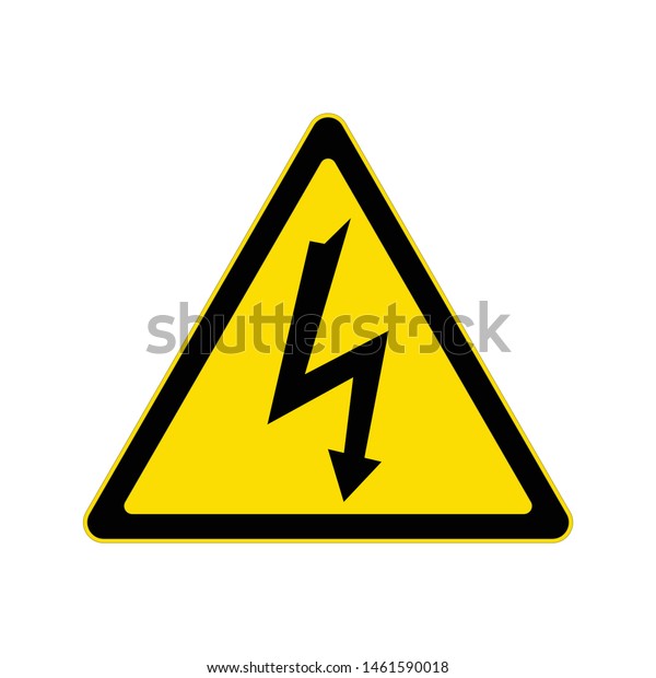 Beware High Voltage Sign Hazard Warning Stock Vector (Royalty Free ...